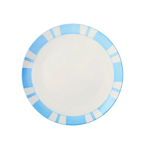 Light Blue Stripe Porcelain Dinner Plates – Fete & Vignette